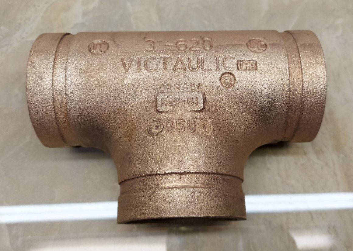 Victaulic 3" Grooved Copper Tee 3-620 NEW | eBay