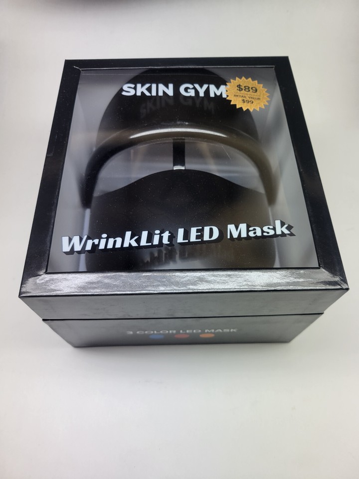 Skin Gym WrinkLit LED ( 3 colors ) Light Facial Face Mask in Black *NEW ...
