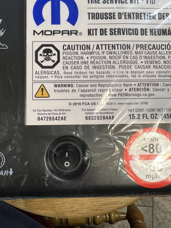 Mopar Tire Service Kit Emergency Inflator Compressor Sealant MOPAR ...