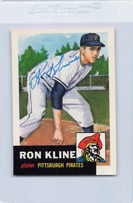 1991 Topps Archives #175 Ron Kline Pirates Signed Auto *K119 | eBay