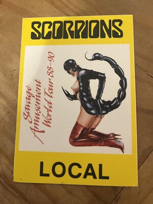 Scorpions 1988 Tour Pass Mint Condition | eBay