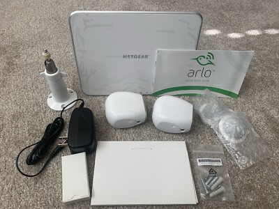 Arlo Base Station + 2 Wireless VMC3030 Cameras With Mounts Lot + 1 ...