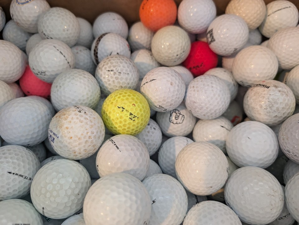 600 Used Range Balls Hit Away Golf Ball Practice Shag Bag D Grade AA | eBay