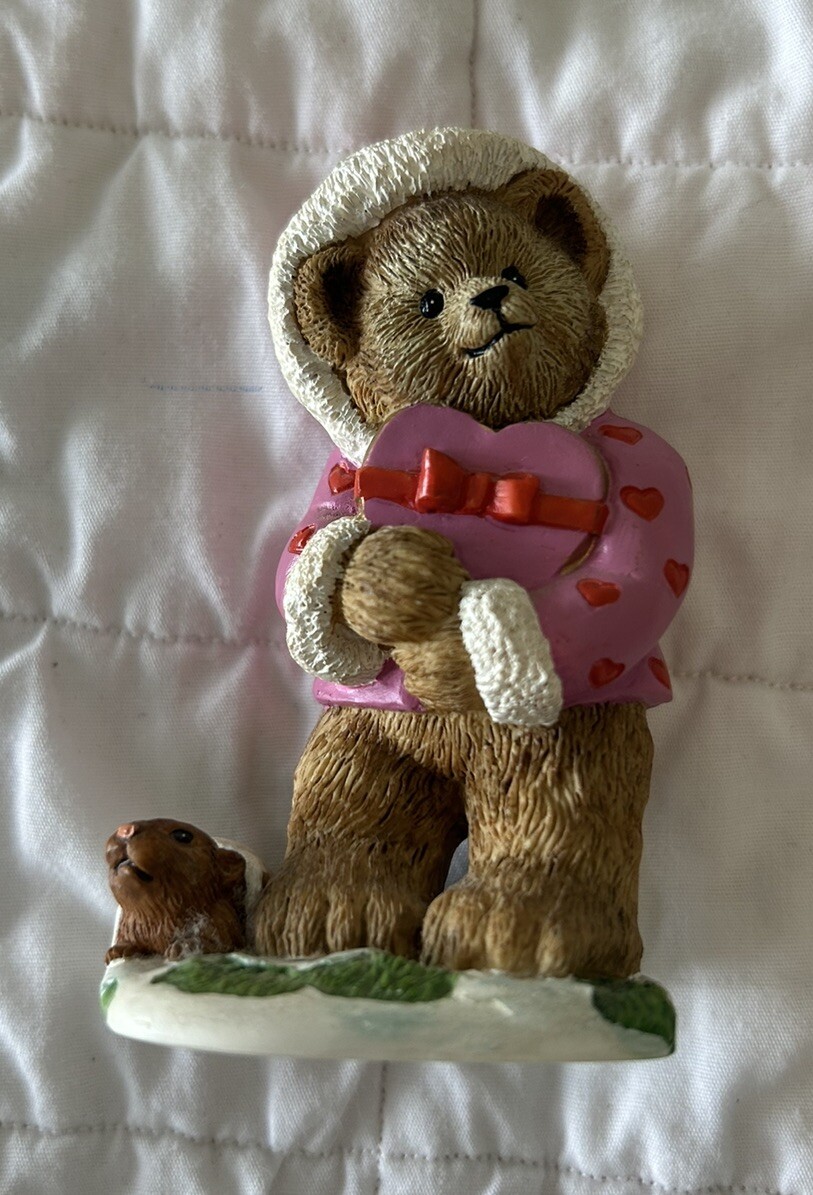 Danbury Mint Calendar Teddy Bear Figure Figurine Month Of February 3.5 ...