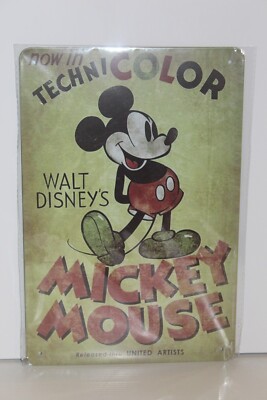 WDMMMS1 WALT DISNEY'S MICKEY MOUSE Metal Sign New 30 cm H X 20 cm W ...