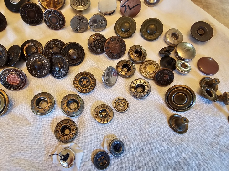 Vintage Metal Buttons & Jean Rivets | eBay
