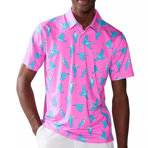 chubbies Men's Lightweight Performance Golf Polo Shirt The Toucan Do It ...