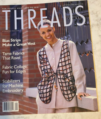 THREADS MAGAZINE Issue 64 Sept 1996 Bias Strips Vest Fabric Collage | eBay