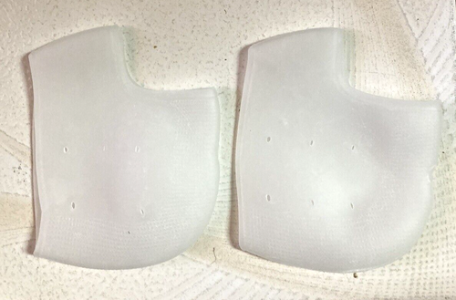 NEW - WHITE - Silicone Gel Heel Foot Protectors Pain Relief - 2 PC EACH ...