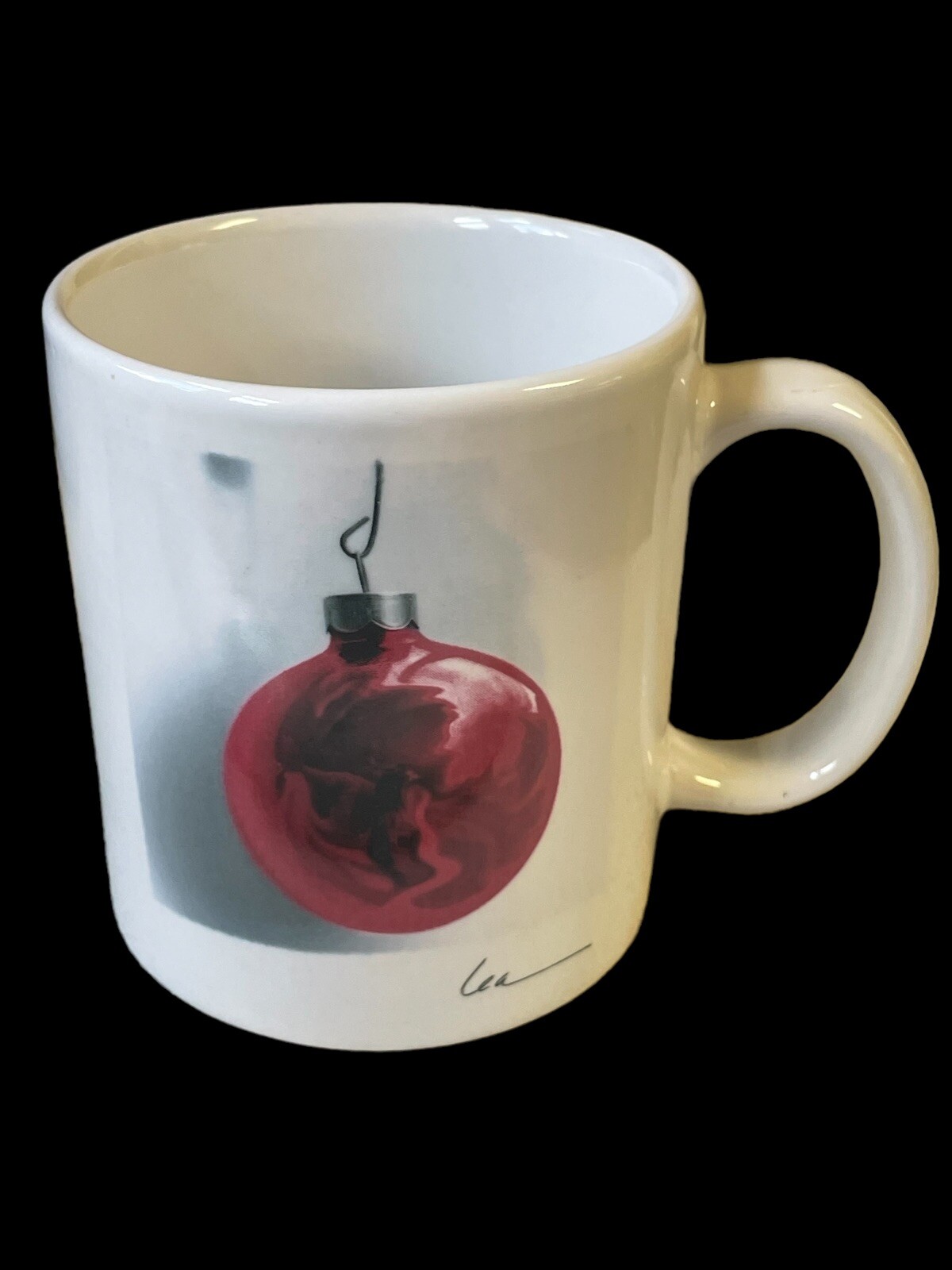 Vintage 2000 Lea Murphy Christmas Red Ornament Coffee Cup/Mug Whiny Dog ...