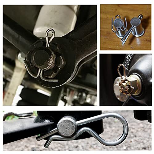 60 Pcs Cotter Pin Hair Pin Assortment Kit Zinc Plated R Clip Key ...