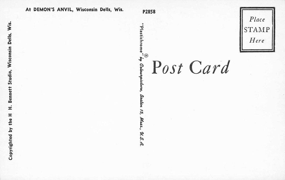 Postcard Wisconsin Demon's Anvil Native American Children Traditional ...