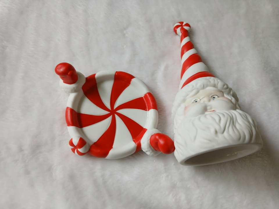 Christmas Santa Clause Tea Lite Red and White Santa Hat Decor | eBay