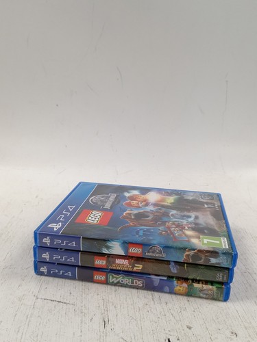 LEGO PS4 Game Bundle: Worlds, Jurassic World, Marvel Super Heroes 2 - IN CASES | eBay