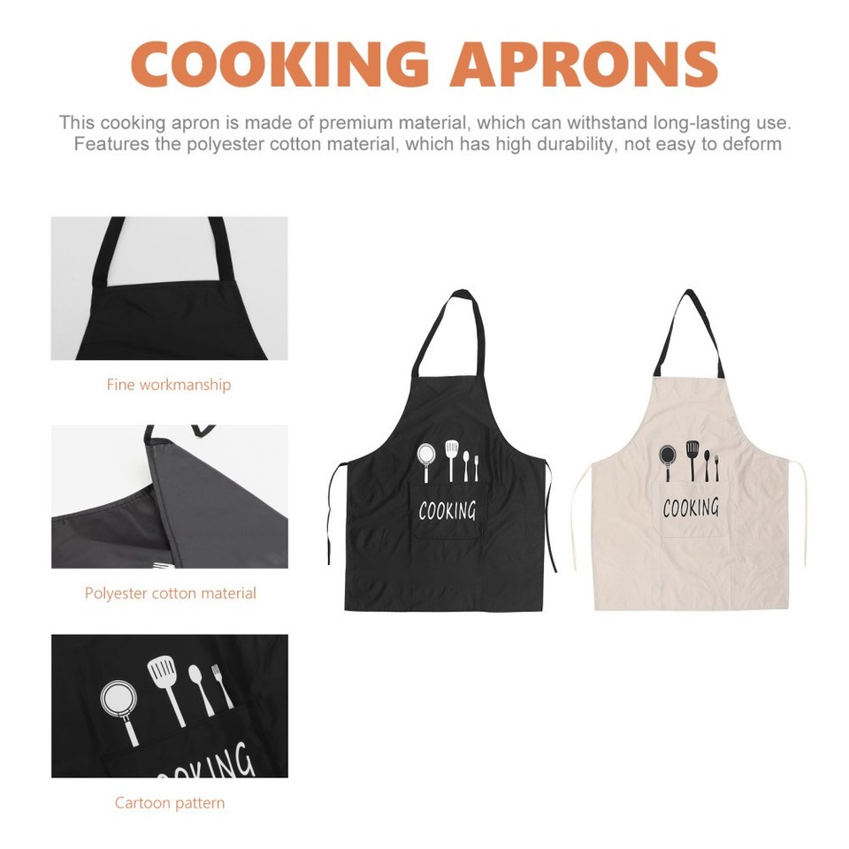 2 Pcs Dishwashing Apron Waterproof Wear-resistant Aprons Kitchen | eBay ...