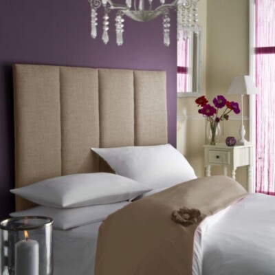 King Size Bed Headboard 36" Linen Fudge Comfortable Bed Headboard | eBay UK