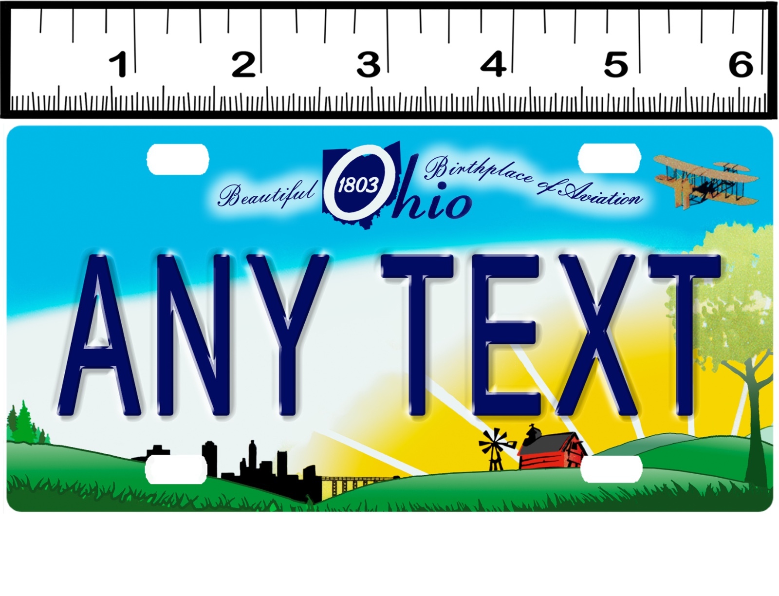 CUSTOM PERSONALIZED ALUMINUM BICYCLE MINI STATE LICENSE PLATE-OHIO 2010 ...