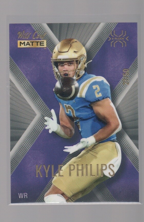 KYLE PHILIPS 2022 WILD CARD MATTE X-PLODE ROOKIE CARD #MXP-36 /50 | eBay