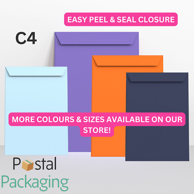 C4/A4 (324x229mm) Coloured Envelopes Crafts Greeting Cards & Party ...