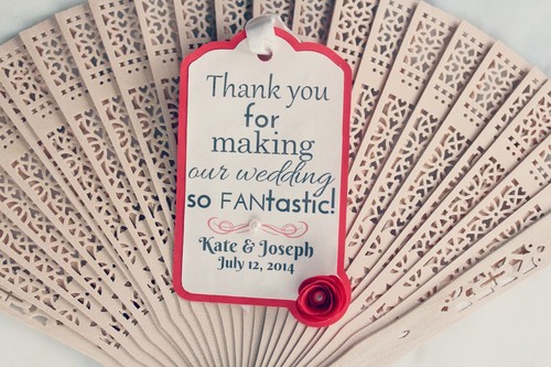 Wedding Fan • Favour Fan Personalised Gift Tags •Destination and Modern ...