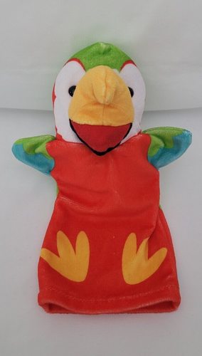 Parrot Bird Plush Small Hand Puppet Toy Animal Colorful Cute Face ...