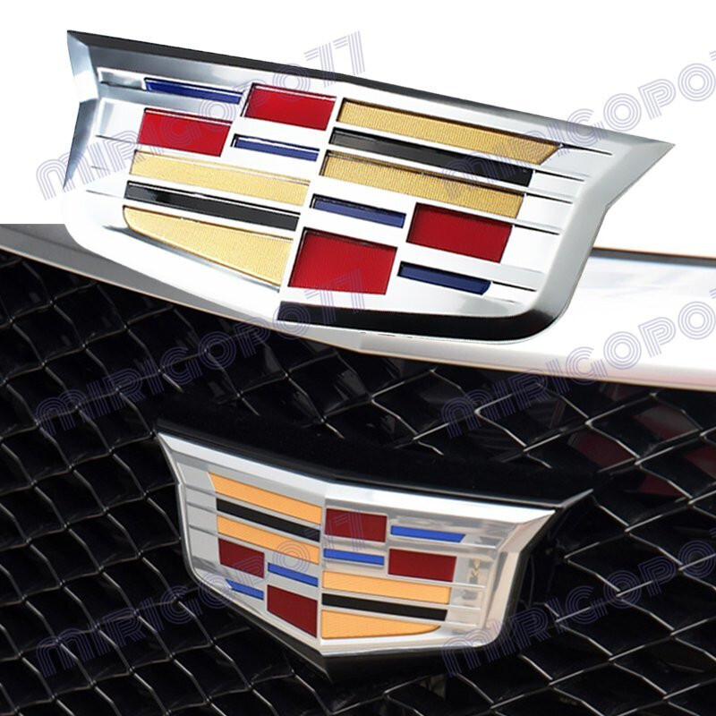 New SET Front Grille Rear Trunk Emblems Badges Fit 15-19 Cadillac ATS ...