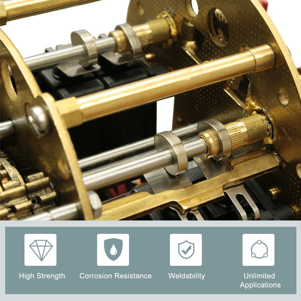 10Pcs 304 Stainless Steel Rods, 1mm x 407mm Metal Solid Shaft Round Rod ...