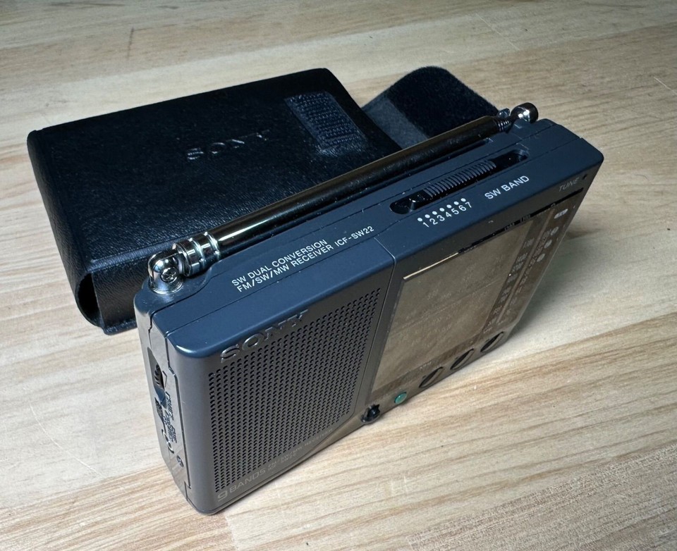 Sony ICF-SW22 Model Portable Radio AM/FM Black W 116.5mm x H72.5mm x ...