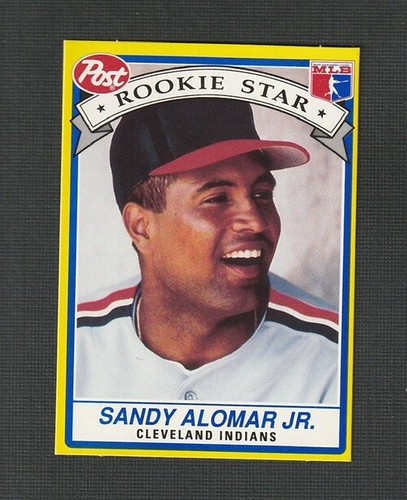 1991 Post Cereal Sandy Alomar Jr. #6 Cleveland Indians | eBay