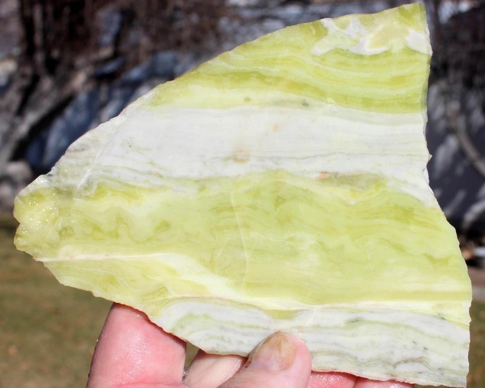 NEW LEMON LIME SERPENTINE SLAB 155 Grams rock/jasper/agate/rough/gems ...