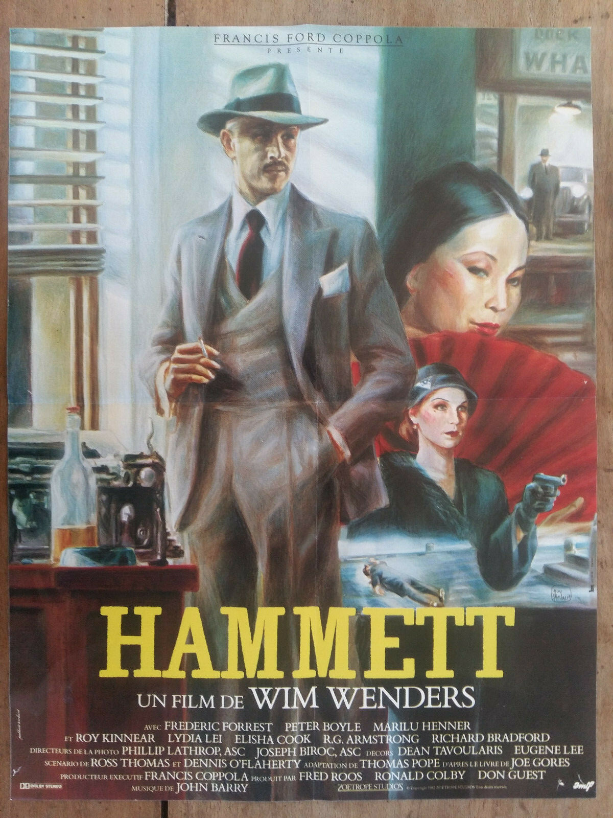 Hammet Poster Wim Wenders Frederic Forrest Peter Boyle Marilu Henner ...