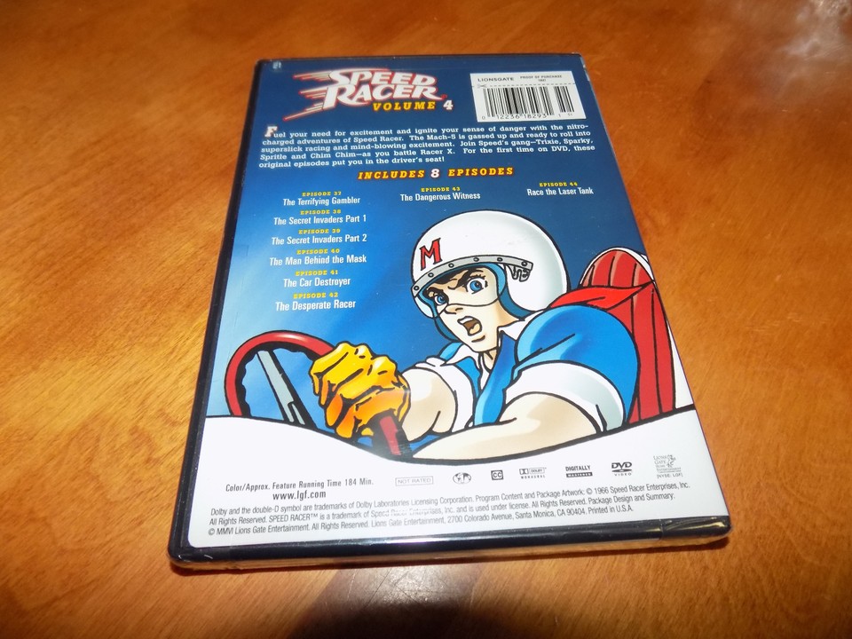 SPEED RACER VOLUME FOUR Eight Episodes Secret Invaders Race Laser Tank ...
