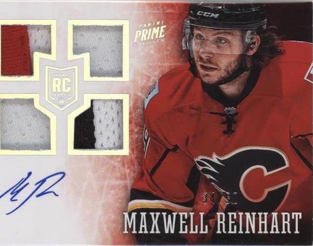 2013-14 Panini Prime - Rookie Patch Autograph Max Reinhart #147 Holo ...