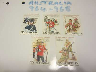Australian Stamps - Colonial Military Uniforms set of 5 (1985) - SG964 ...