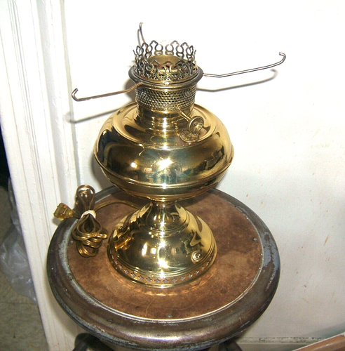 ALADDIN brand BRASS alladin oil lamp base electrified | eBay