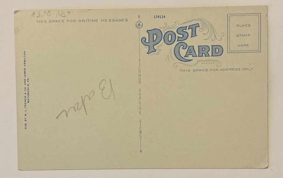 Vintage White Border Postcard, Barrough Hall, Matamoras, Pennsylvania ...