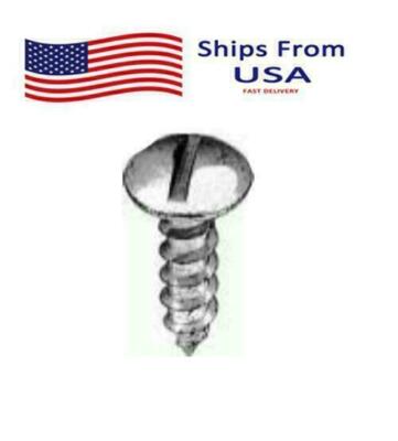 100 Pcs #14 x 3/4" Head Diameter: 9/16" Slotted Truss Head License ...