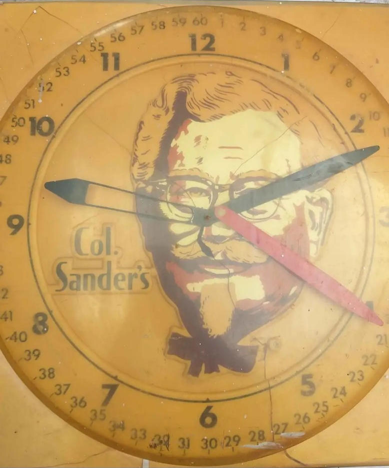 VTG Colonel Sanders Clock Kentucky Fried Chicken KFC Fast Food ...