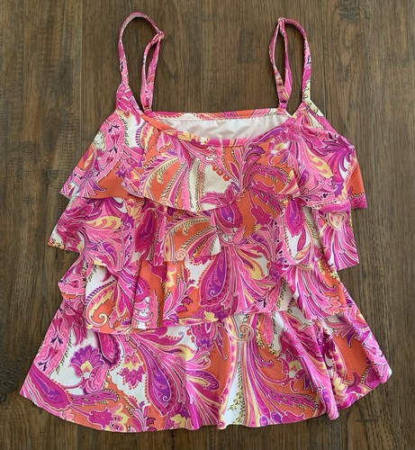 Miraclesuit Persian Garden Tiering Up Tankini Top Pink Adjustable ...