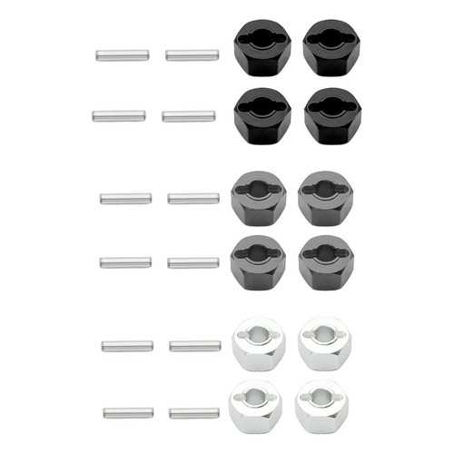 4Pcs 1:16 Scale RC Car Hex Wheel Hubs Durable 12mm Accessory Replaces ...