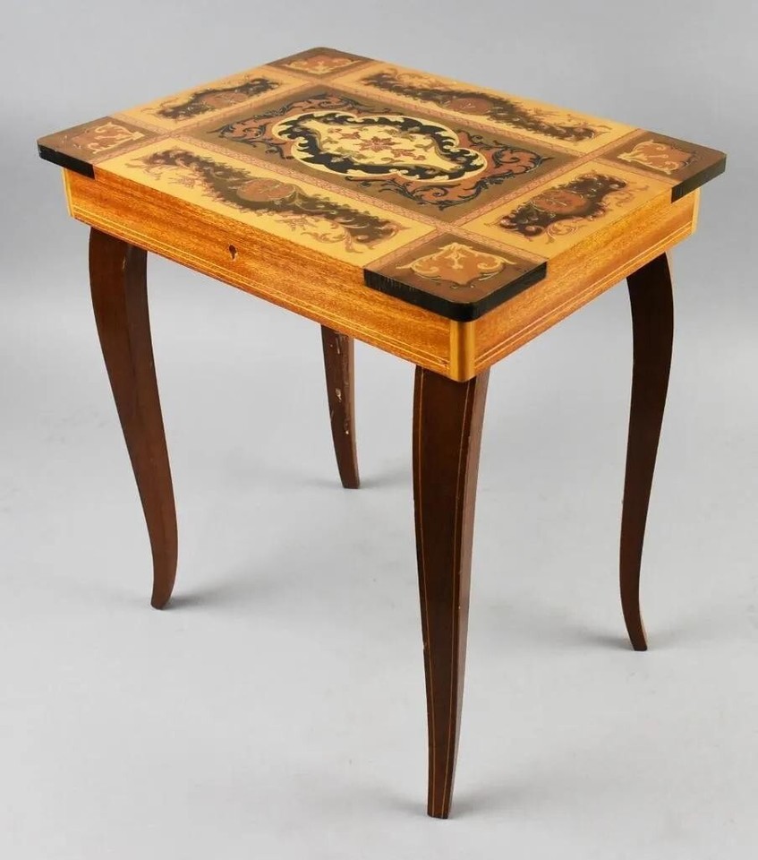 Vintage Italian Style Reuge Music Box Low Table, Clearance | eBay