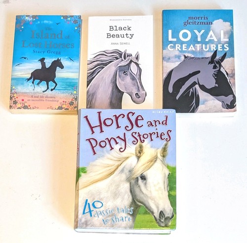 Horse Pony Childen 4x Paperback Books Black Beauty Loyal Creatures ...