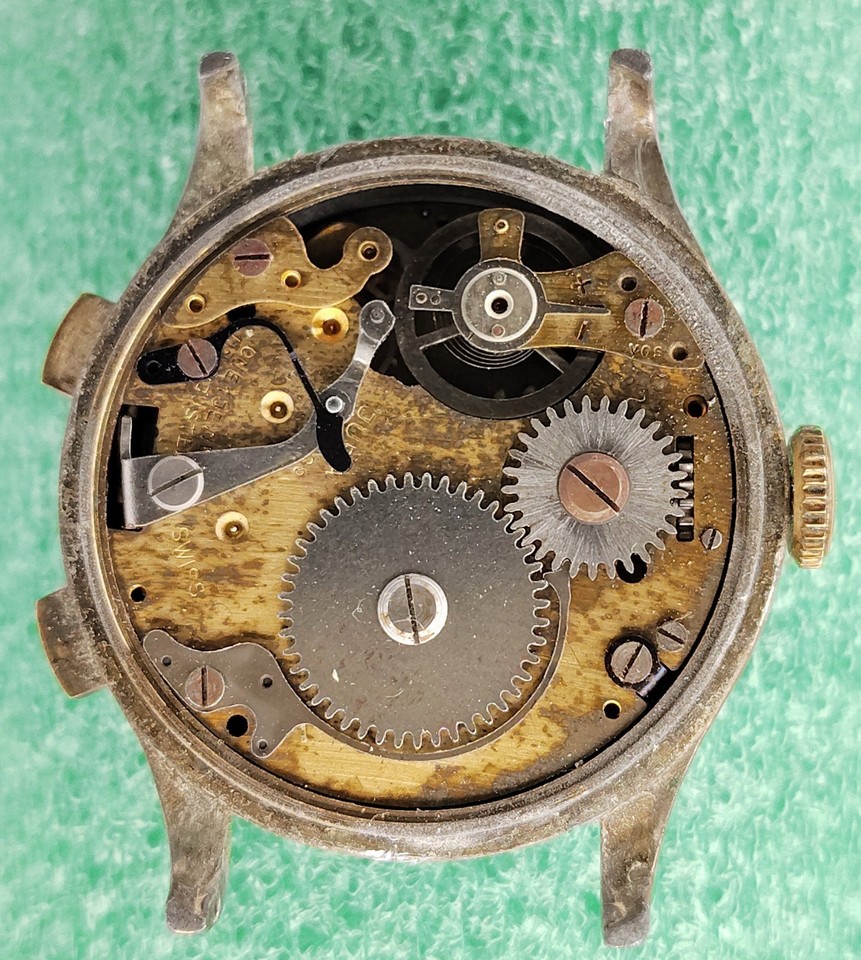 C1603 mens Tara Telemetre Military Chronograph Manual Vintage Watch ...