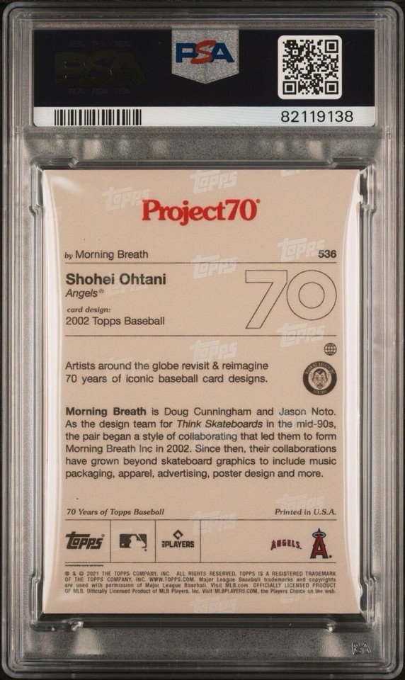 2021 Topps Project 70 Shohei Ohtani Morning Breath #536 PSA 10 | eBay