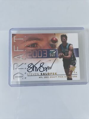 2003 AFL Select XL Series Draft Pick Signature DS6 Steven Salopek 465/ ...