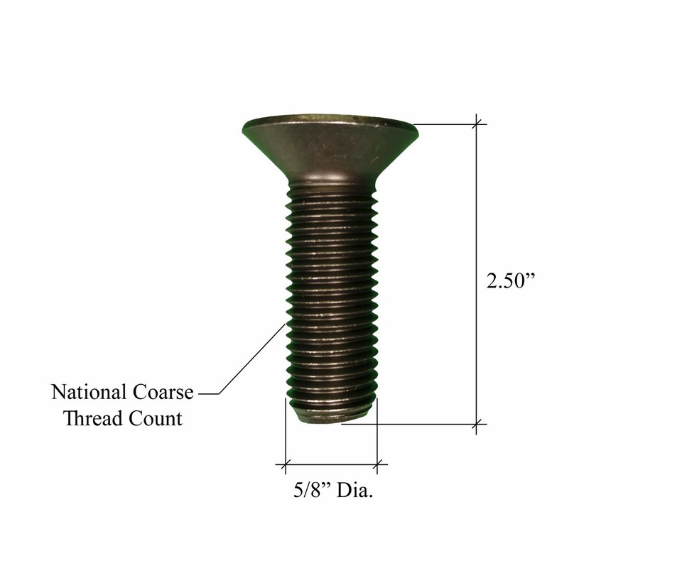 14 Cat / Bobcat Style Cutting Edge Bolts, Nuts, Washers- 5/8 x 2 1/2 ...