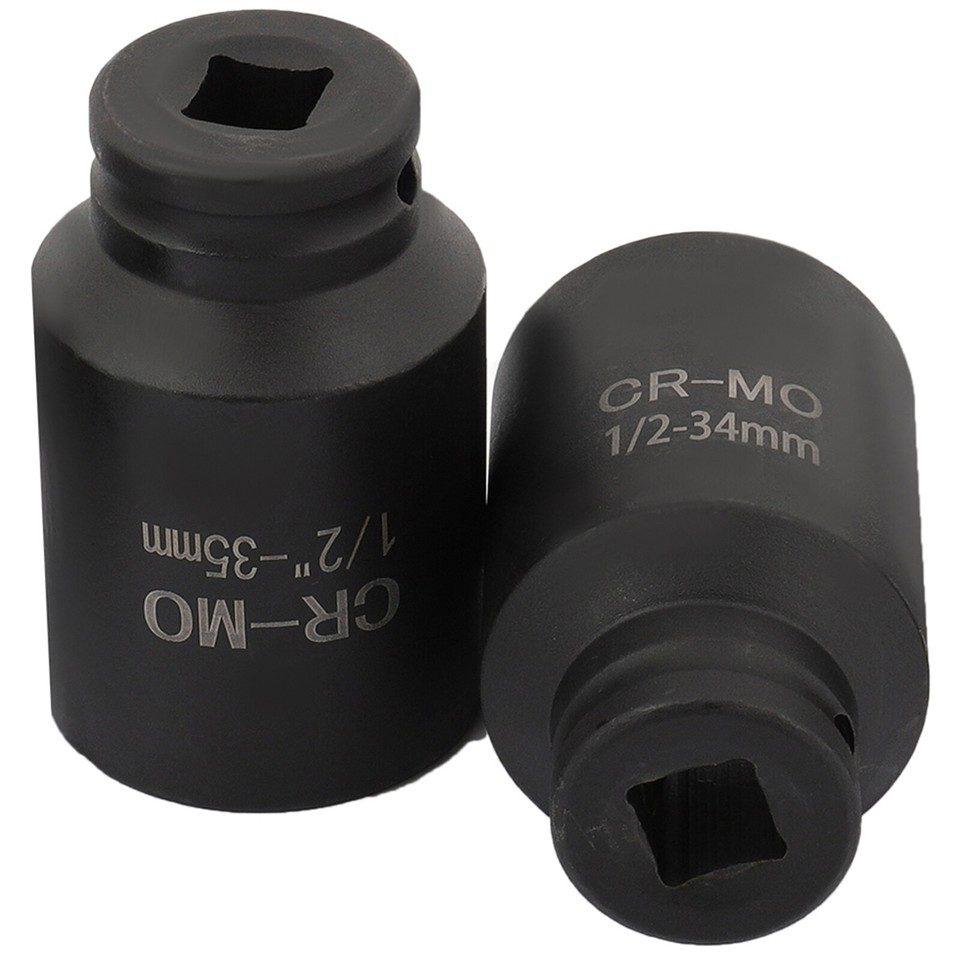 5Pcs 1/2'' Drive 6 POINT Deep Spindle Axle Nut Socket Set 5pcs 33 34 35 ...