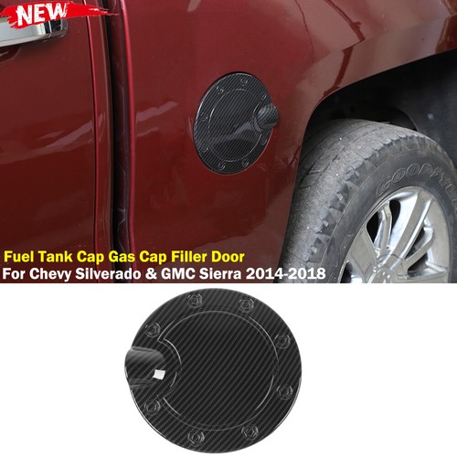 Filler Door Fuel Tank Gas Cap Cover Trim For Chevy Silverado GMC Sierra ...