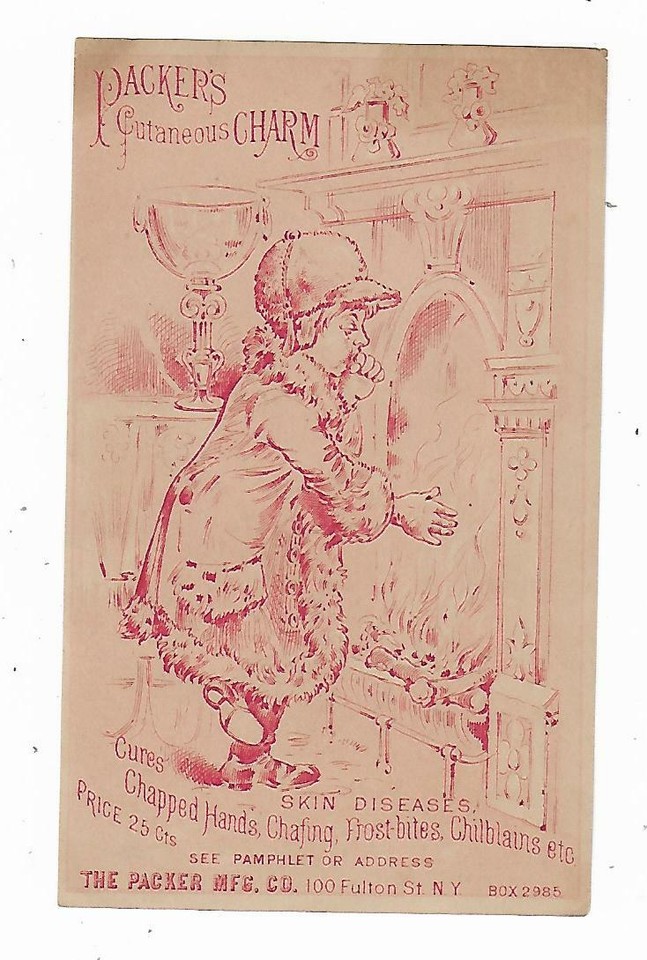 Medicine Two Sided Knapps Throat Cure Edward Olds Packer's Cutaneous ...