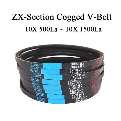 ZX-Section Cogged V-Belts ( Rubbe Drive V Belt 10mm x 6mm) Choose Size ...